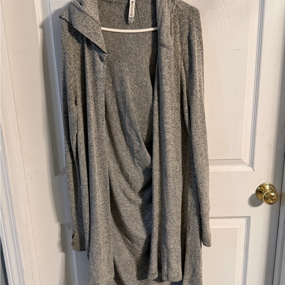 Athleta | Sweaters | Athleta Gray Hooded Cardigan | Poshmark